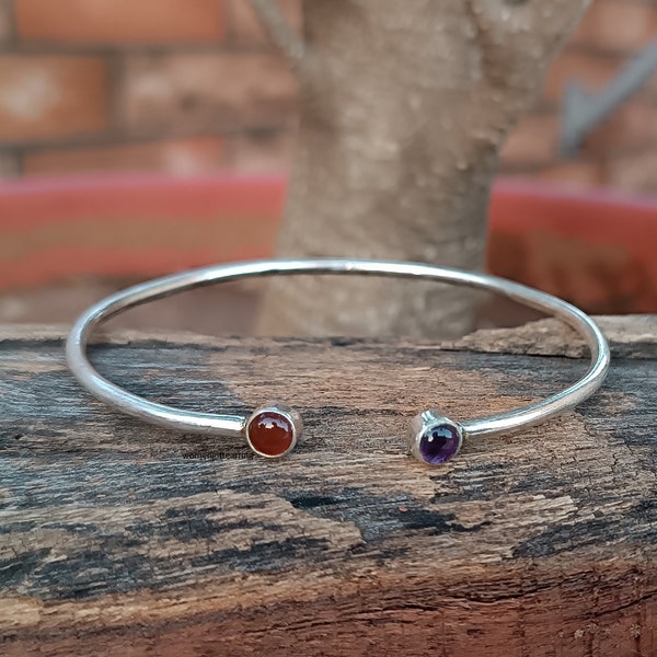 Garnet Bangle - Etsy