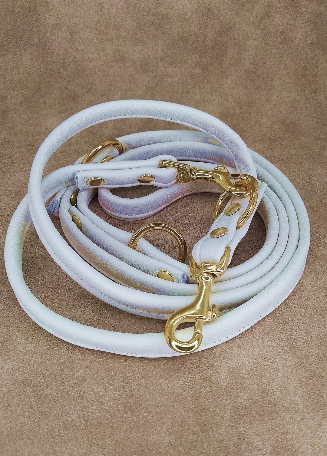 Leather Leash Cream, Various Versions - Etsy