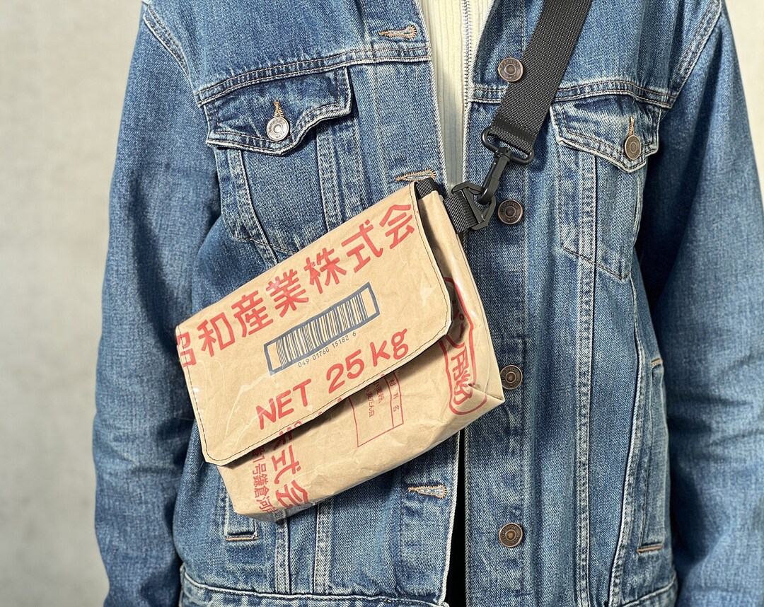 Belt Bag Made From Upcycled Paper Bags, Upcycled Fanny Pack, Crossbody ...