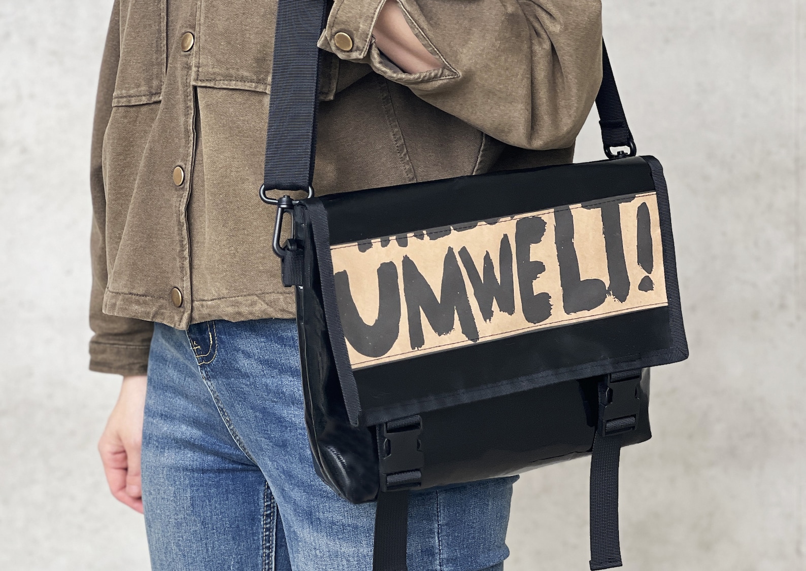 Unique! Upcycled Messenger Bag Made From Truck Tarpaulin, Upcycled ...