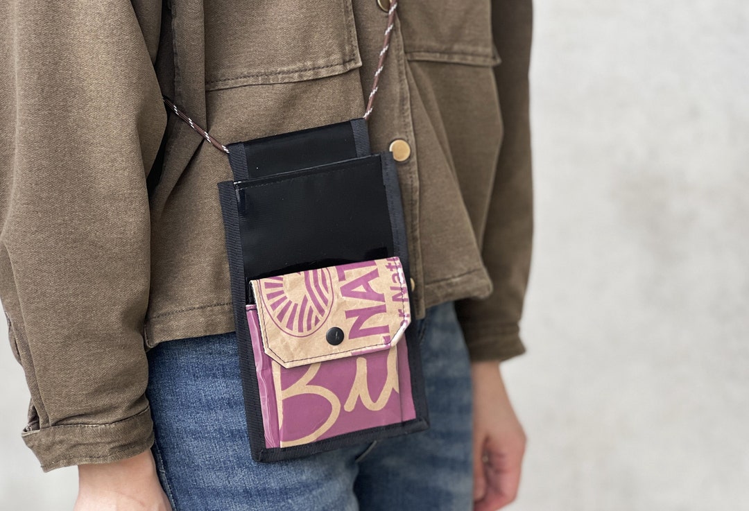 Unique Upcycled Cell Phone Case Made From Truck Tarpaulin and Paper Bag ...