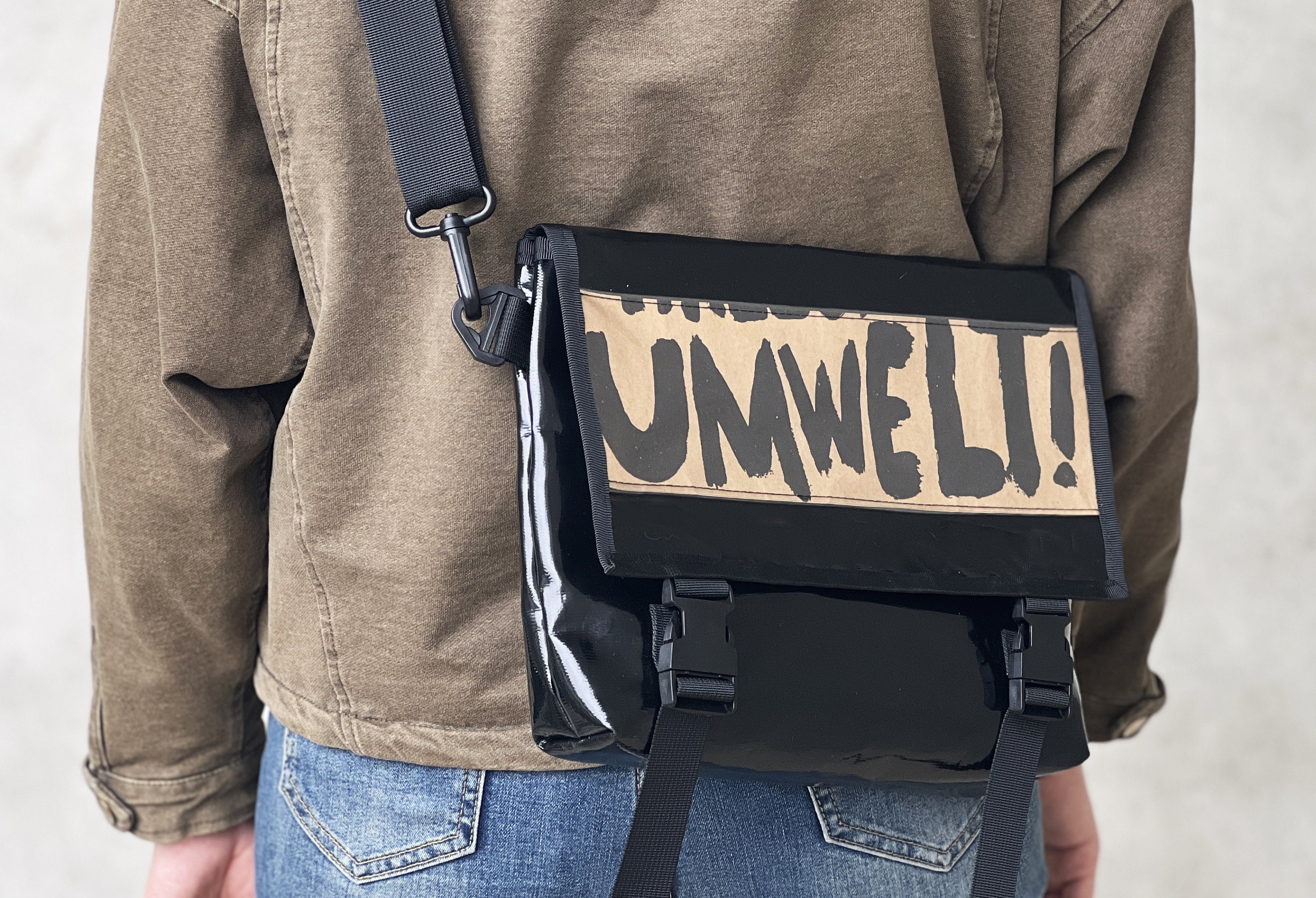 Unique! Upcycled Messenger Bag Made From Truck Tarpaulin, Upcycled ...