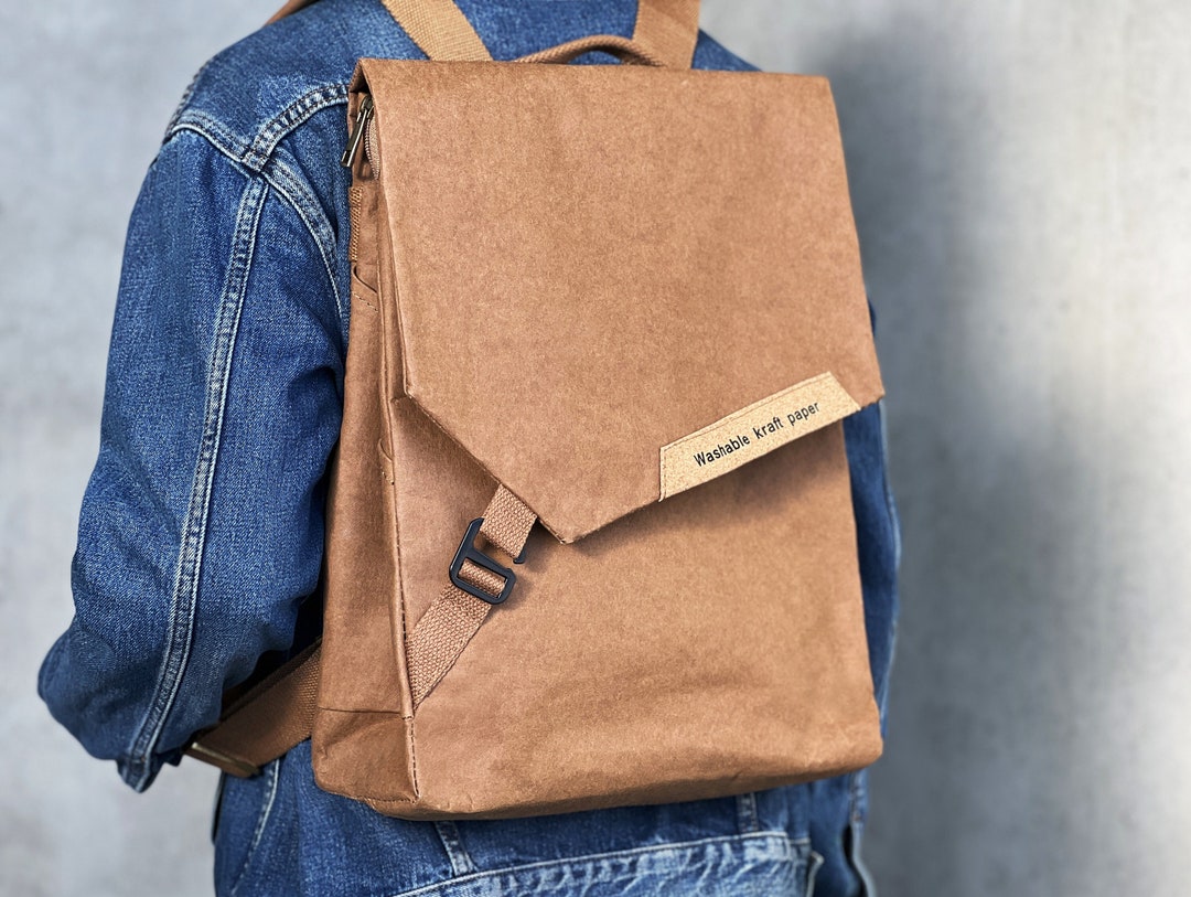 Kraft Paper Backpack, Vegan Backpack, Vegan Leather, Sustainable ...