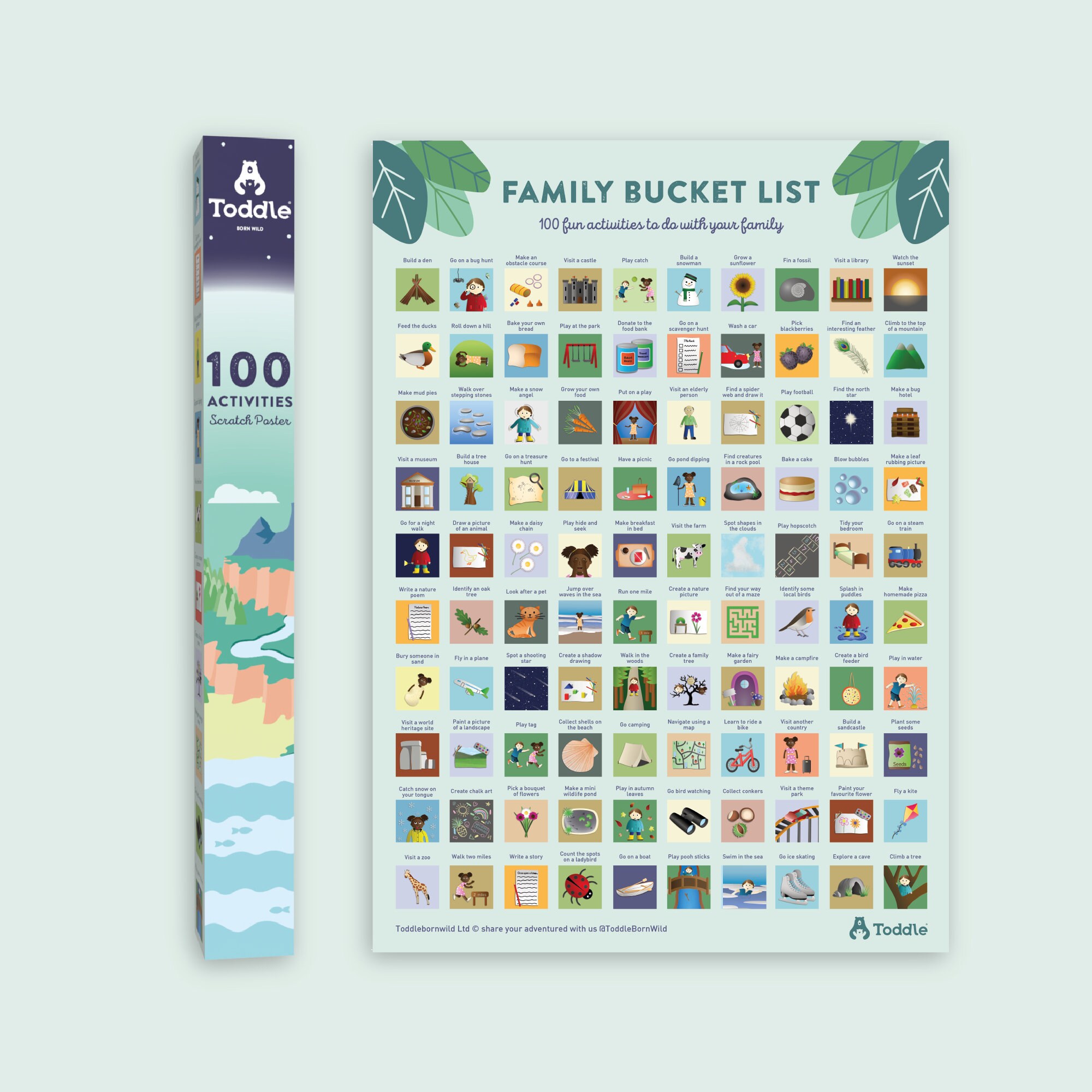 100 Family Adventures Scratch Off Poster Ultimate Bucket List A3 y A2 ...