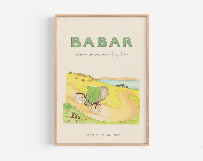 Babar the Elephant Baby Words Flip Chart. Illustrations. Book. Buggy ...