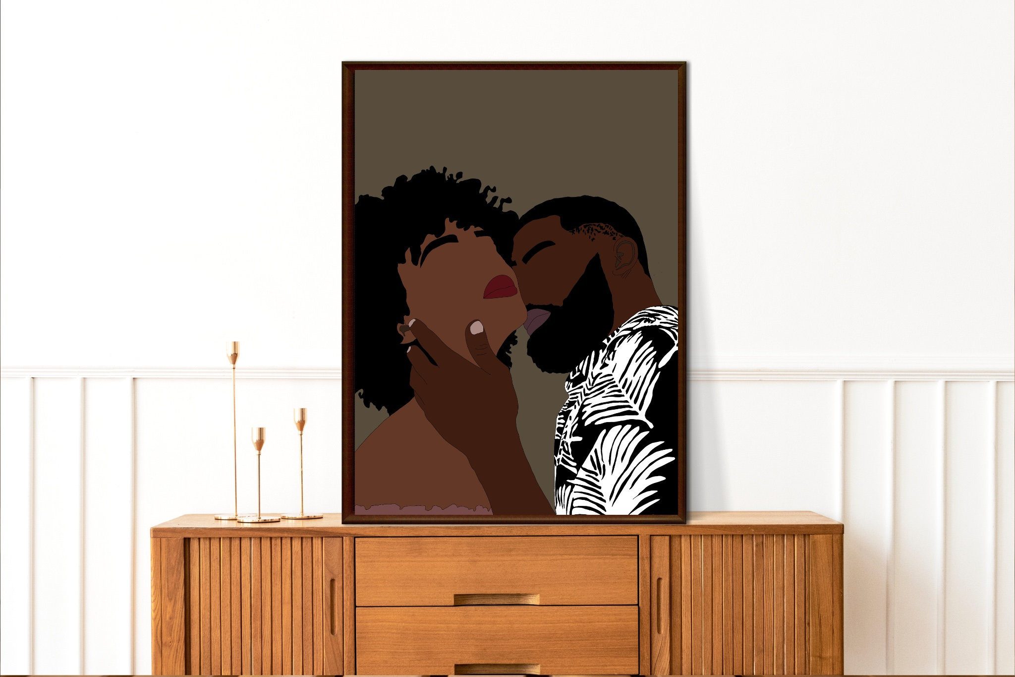 Black Love Art, Black Love Wall Art, Black Couples Wall Art, Black Couple Art, Black Love ...
