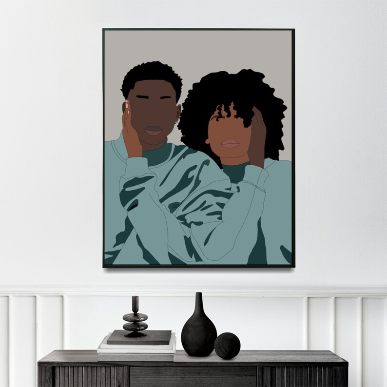 Black Love Art Black Love Wall Art Black Couples Wall Art - Etsy