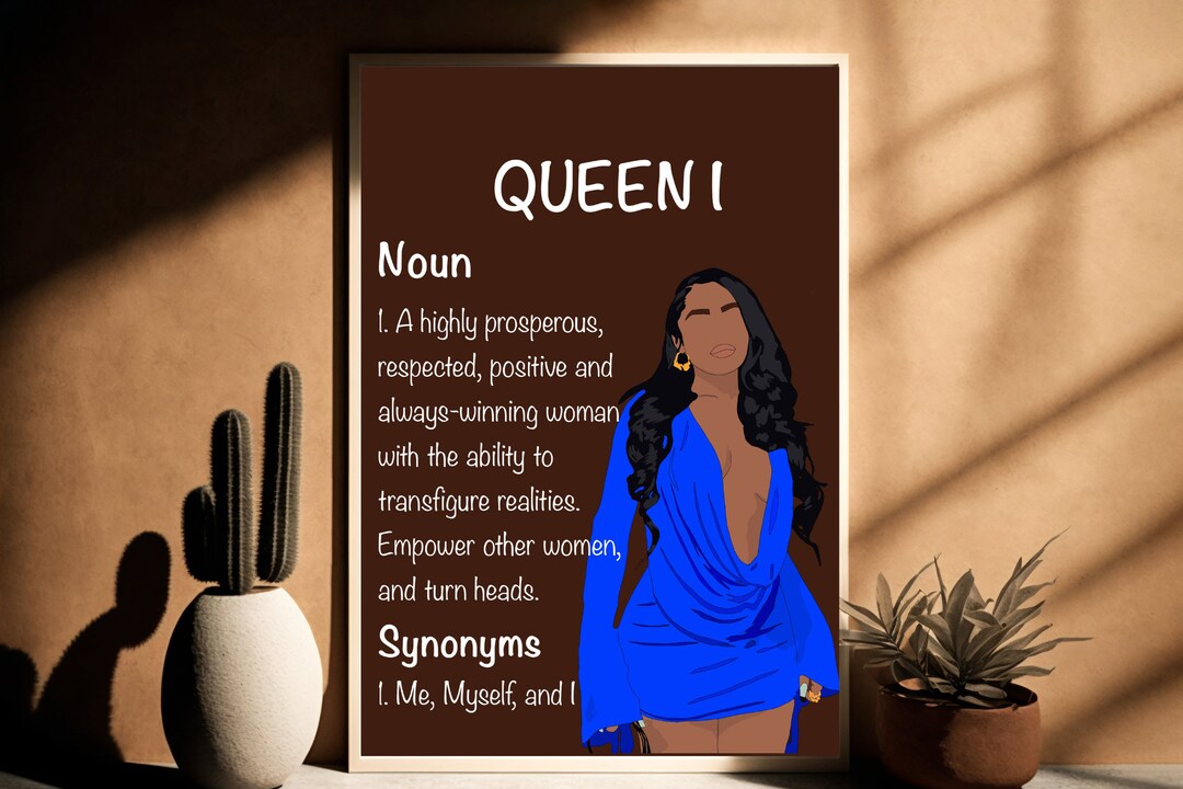 Black Woman Wall Art With Quote, Motivational Quotes Wall Art, Self ...