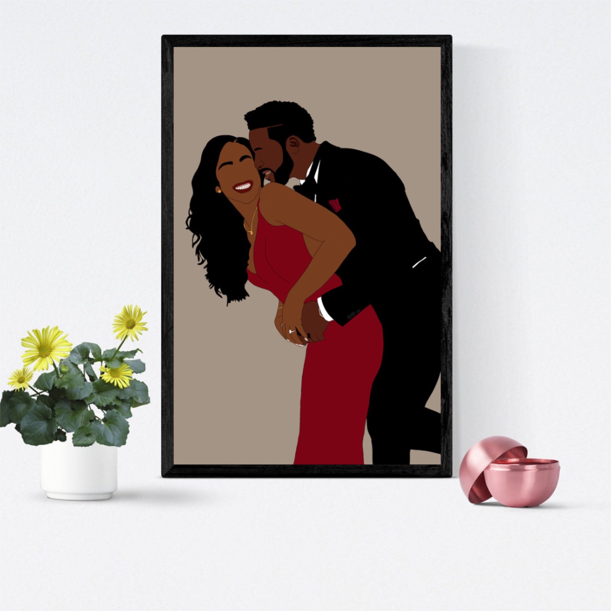 Black Love Art Black Love Wall Art Black Couples Wall Art - Etsy