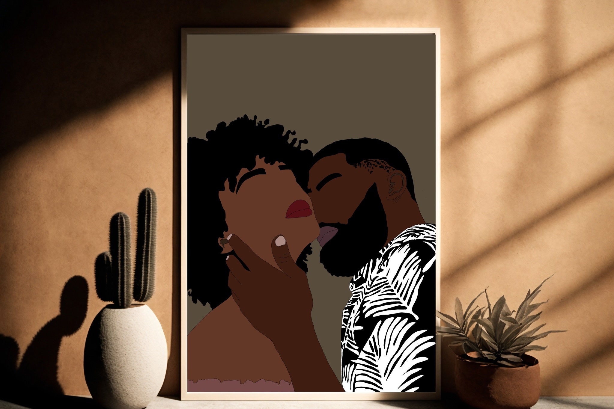 Black Love Art, Black Love Wall Art, Black Couples Wall Art, Black Couple Art, Black Love ...