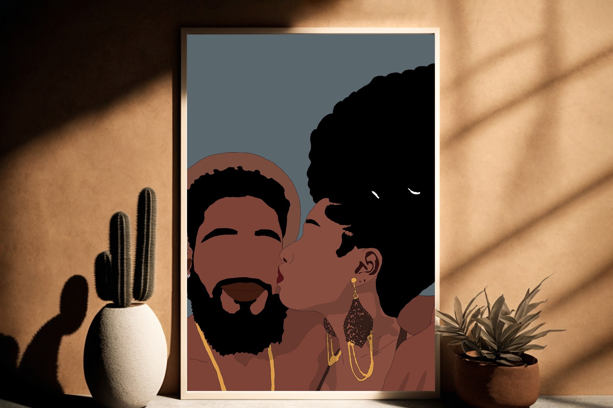 Black Love Art, Black Love Wall Art, Black Couples Wall Art, Black Couple Art, Black Love ...