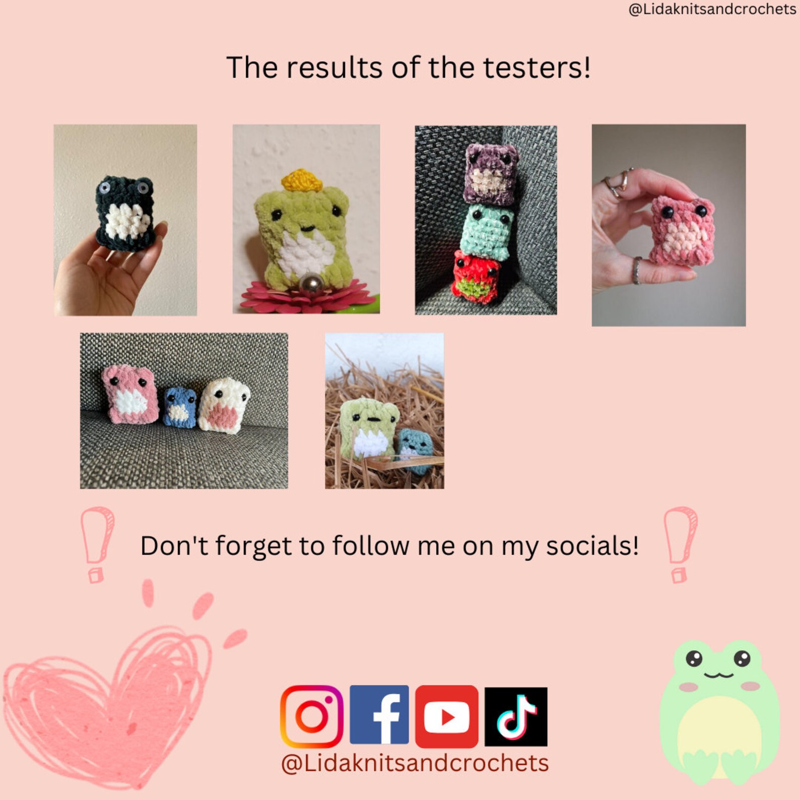 NO-SEW Frog Friend Crochet Pattern Mini Frog Pocket Plushie Haakpatroon ...