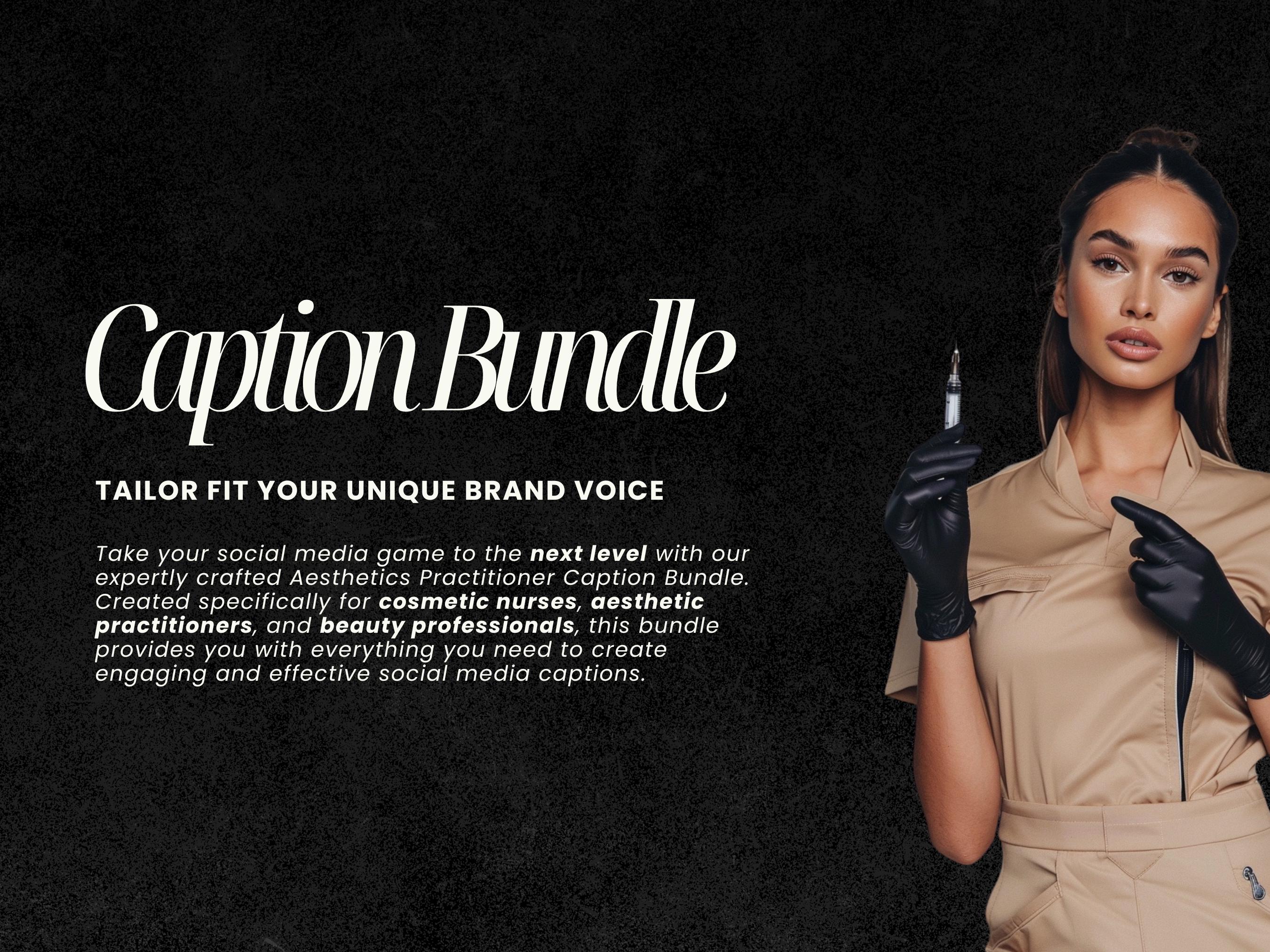 50 Aesthetics Practitioner Instagram Caption Bundle | 50 Hashtags ...