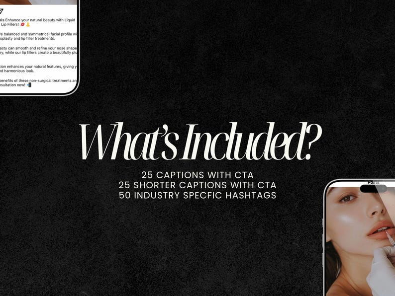 50 Aesthetics Practitioner Instagram Caption Bundle | 50 Hashtags ...