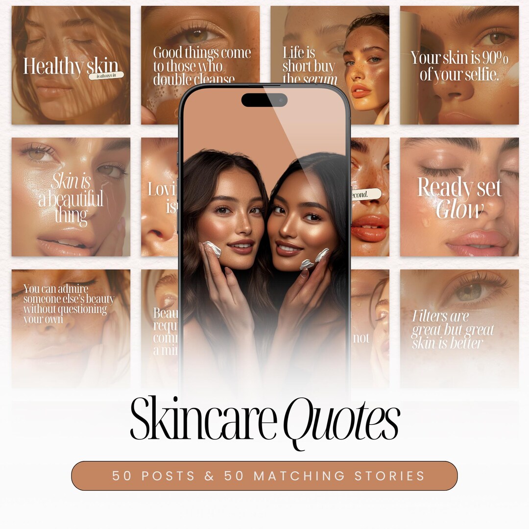 100 Skincare Quote Instagram Templates, Skin Quote Posts & Stories ...