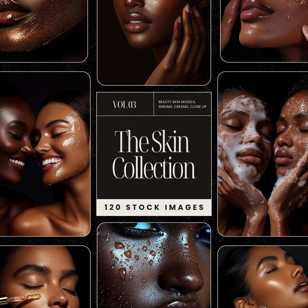 120 Melanin Skin Stock Photos | AI Beauty Models | Skincare Stock ...