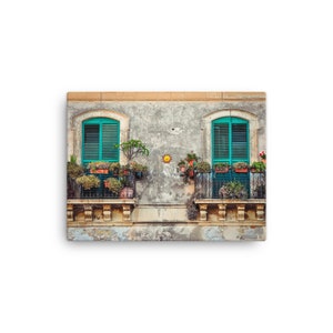 Canvas Balcony Poster Italy Canvas Balcony Poster Rustic - Etsy