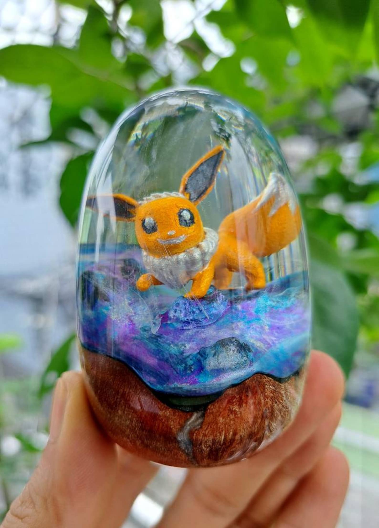 Pokemon Egg Epoxy Resin dragon Egg. Eevee Dragon - Etsy