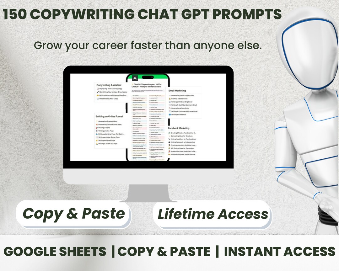 150 Copywiting Chatgpt Prompts Copywriting Prompts Unlock the Full Potential of Chatgpt and AI ...