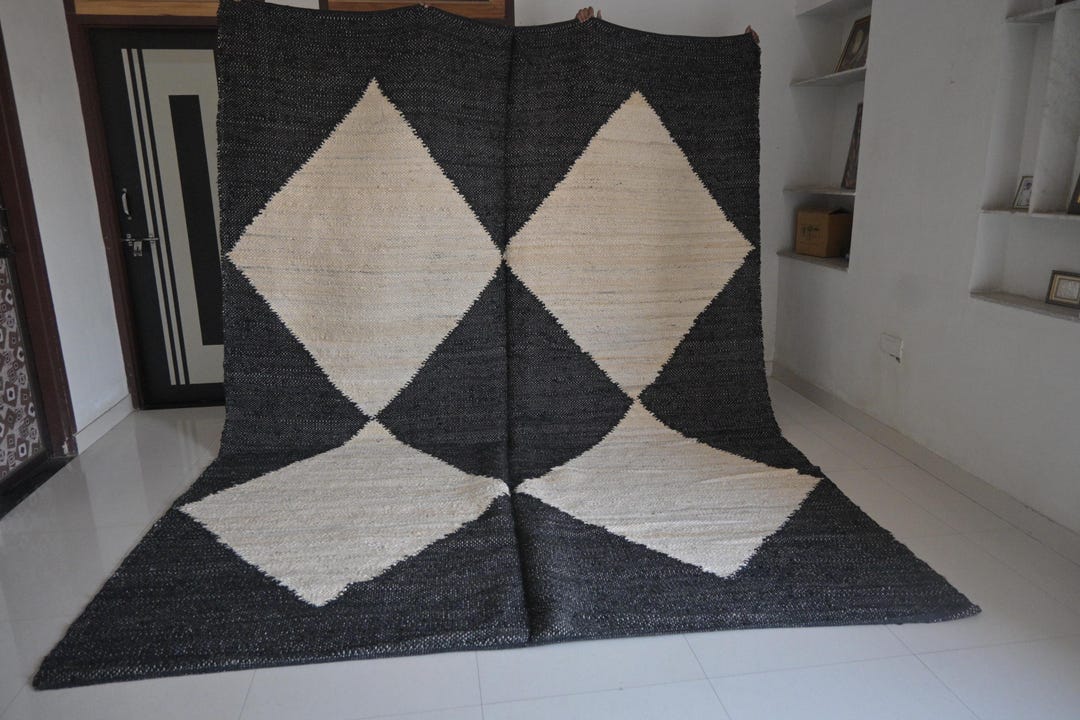 Extra Large Jute Rug Handmade Jute Rug, Floor Jute Rug, Home Decor Jute ...