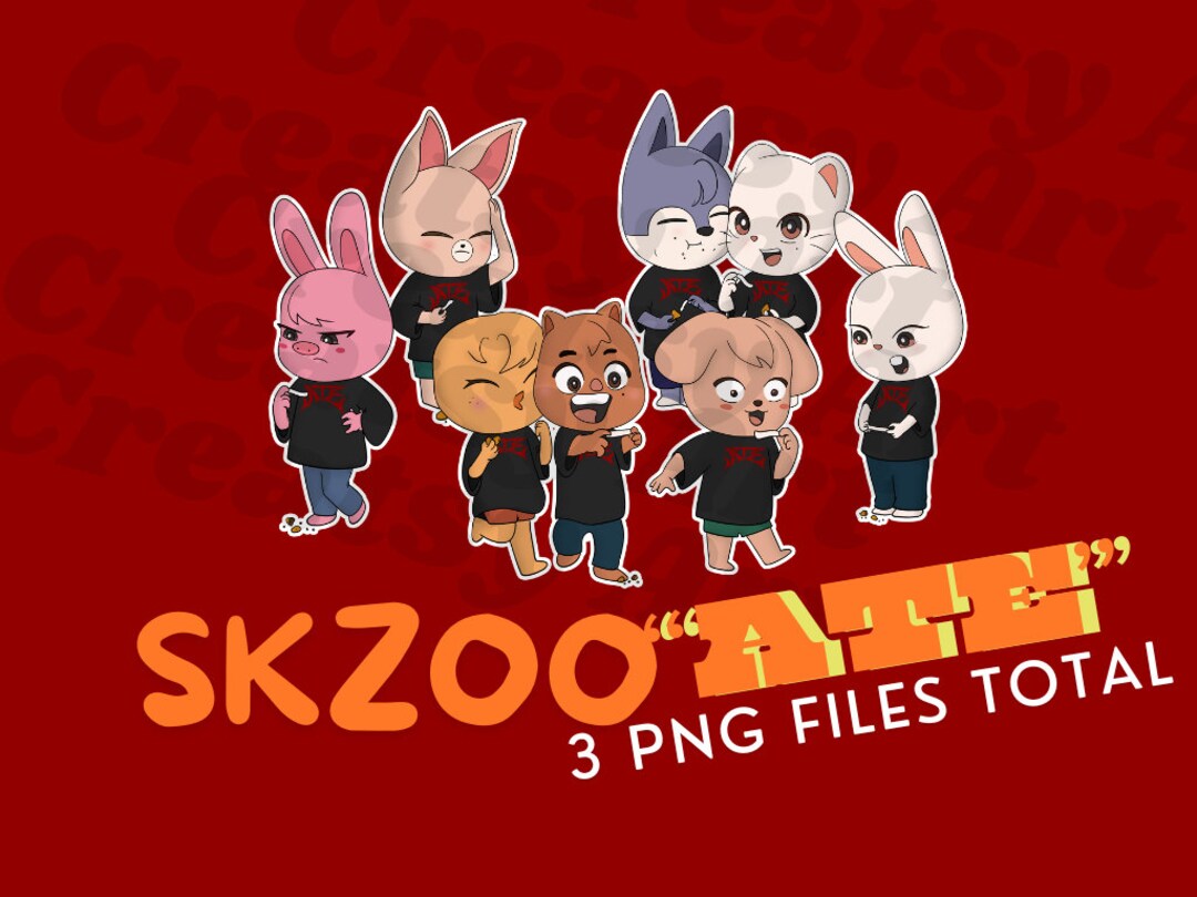 SKZOO 'ATE' Printable Sticker | PNG File | - Etsy