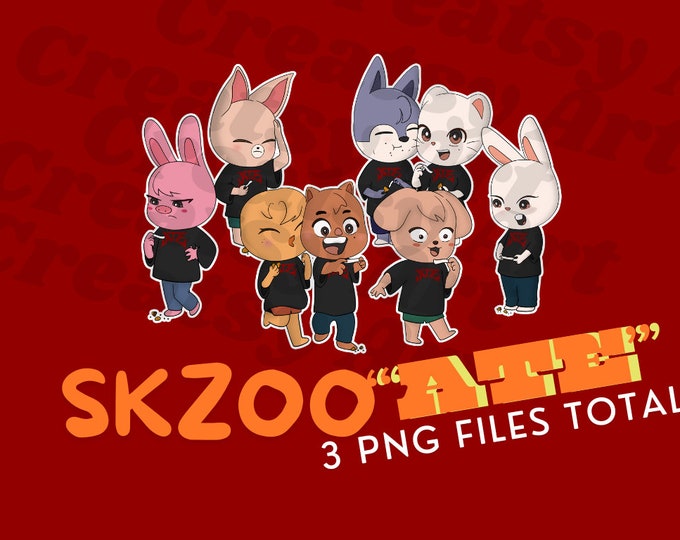 SKZOO 'ATE' Printable Sticker PNG File - Etsy
