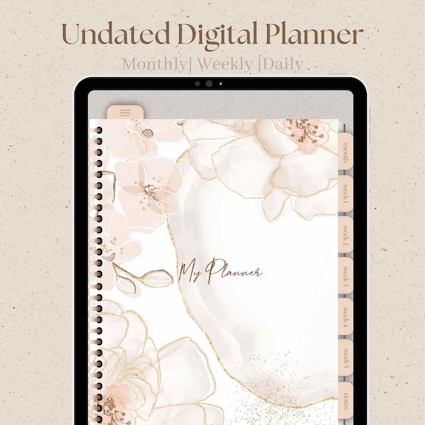 Undated Digital Planner - Etsy