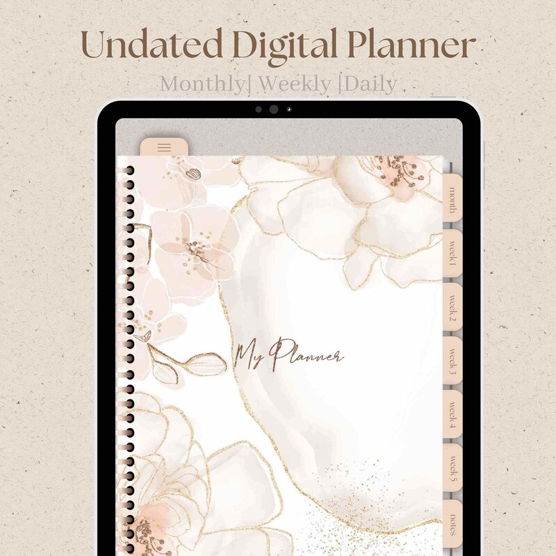 Undated Digital Planner - Etsy