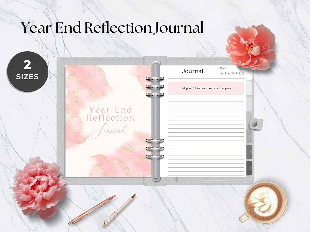 Year End Reflection Journal Printable, Year in Review, 31 Journal ...