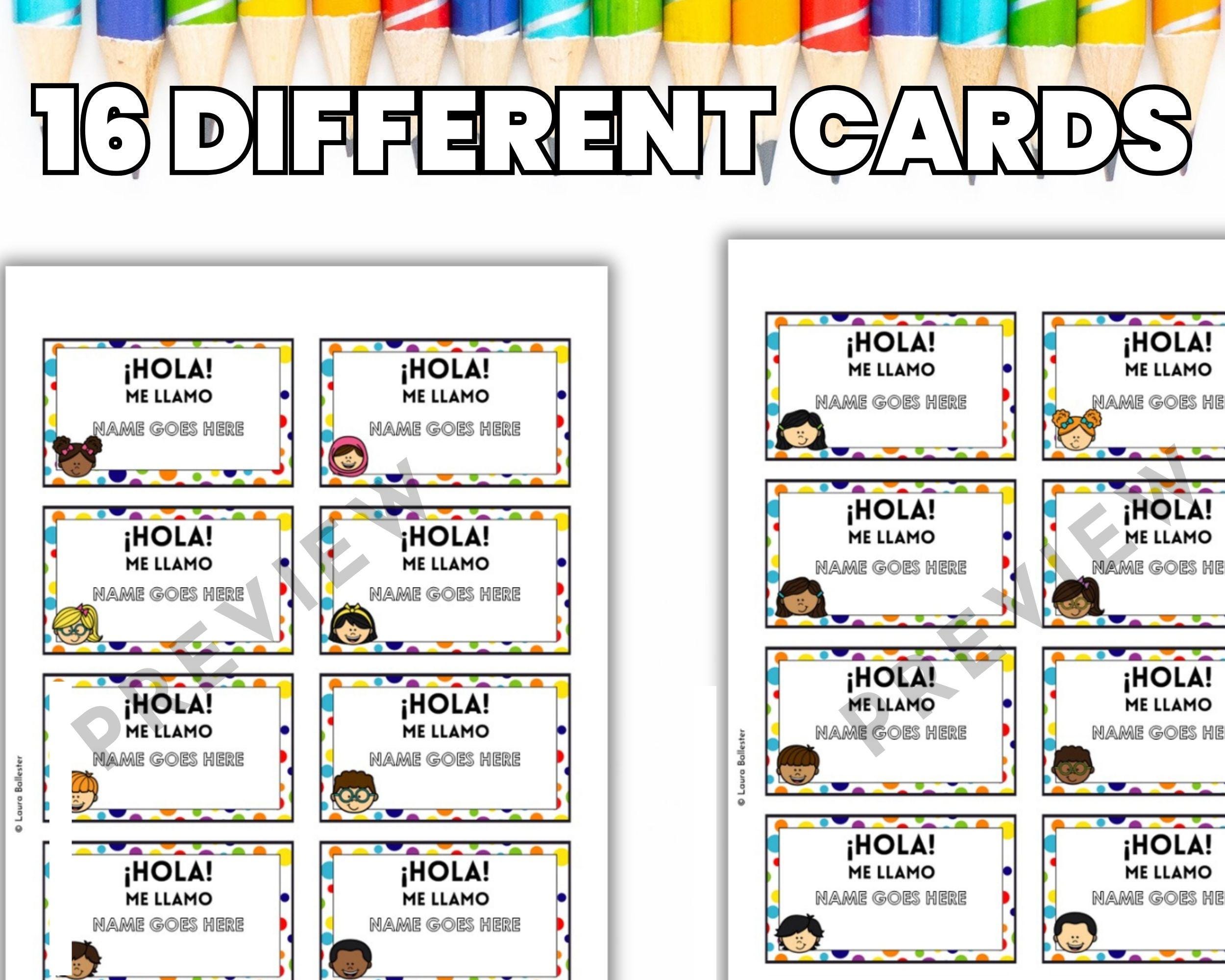 Editable Spanish Name Tags – Hola Me Llamo, Spanish Classroom (PPT ...