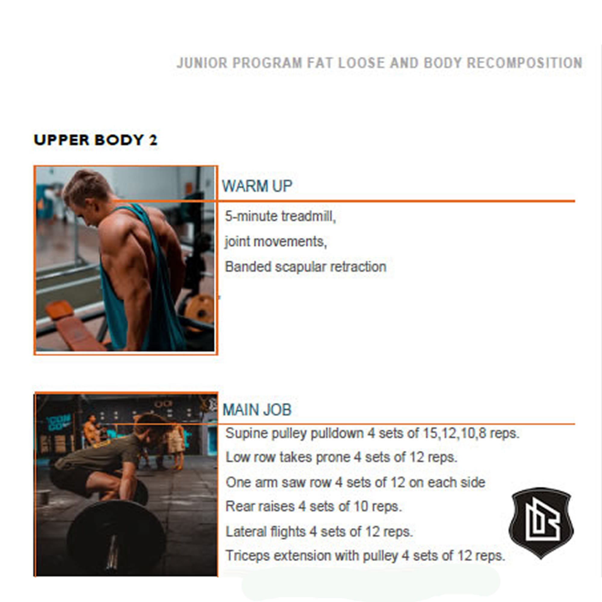 Bulking Man Junior 12 Week Fitness Program Gym Guide With Nutrition ...