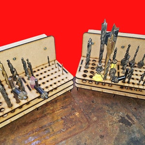 Drill Bit Holder Organizer Stand, Laser Cut / CNC File, Can Stand on ...