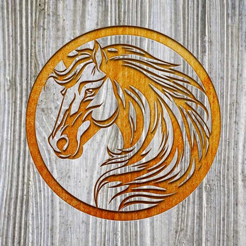Horse Head Silhouette SVG, DFX, Wall Decor, Equestrian Vector. Laser ...