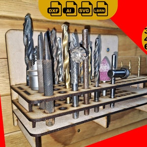Laser Cut Drill Bit Holder Organizer: CNC File (digital Download) - Etsy