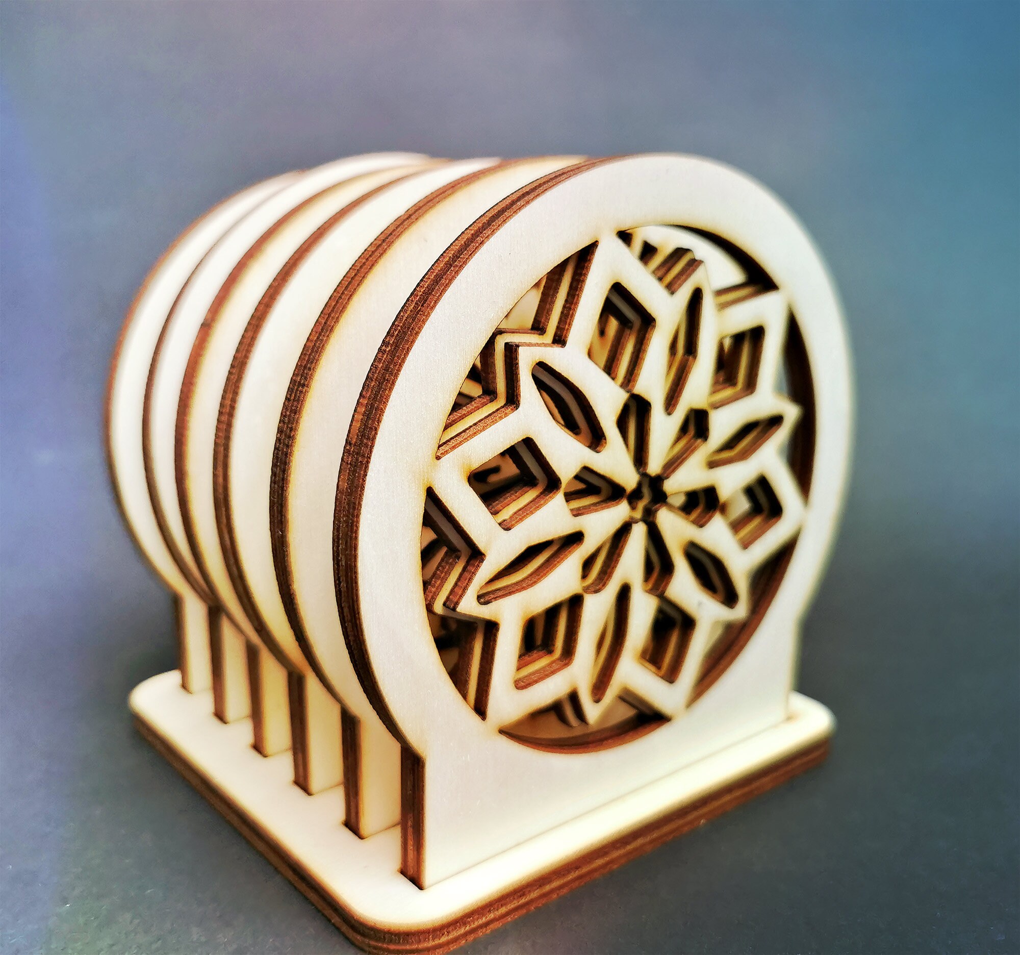 Snowflake Coaster SVG Set, Christmas Coaster SVG, Christmas Decoration ...