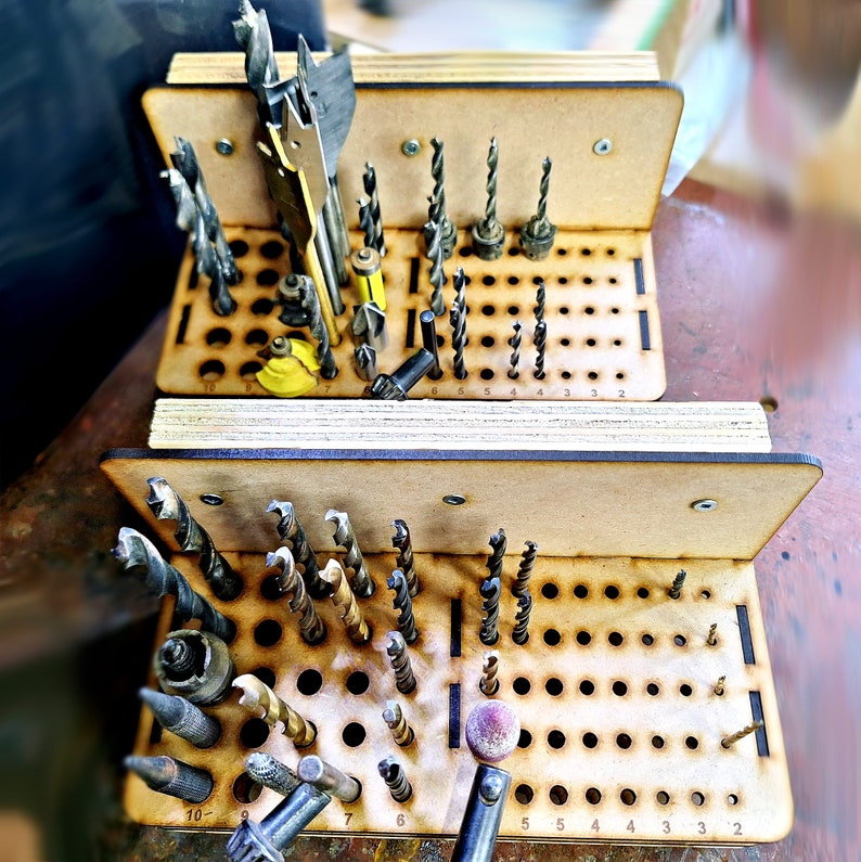 Drill Bit Holder Organizer Stand, Laser Cut / CNC File, Can Stand on ...