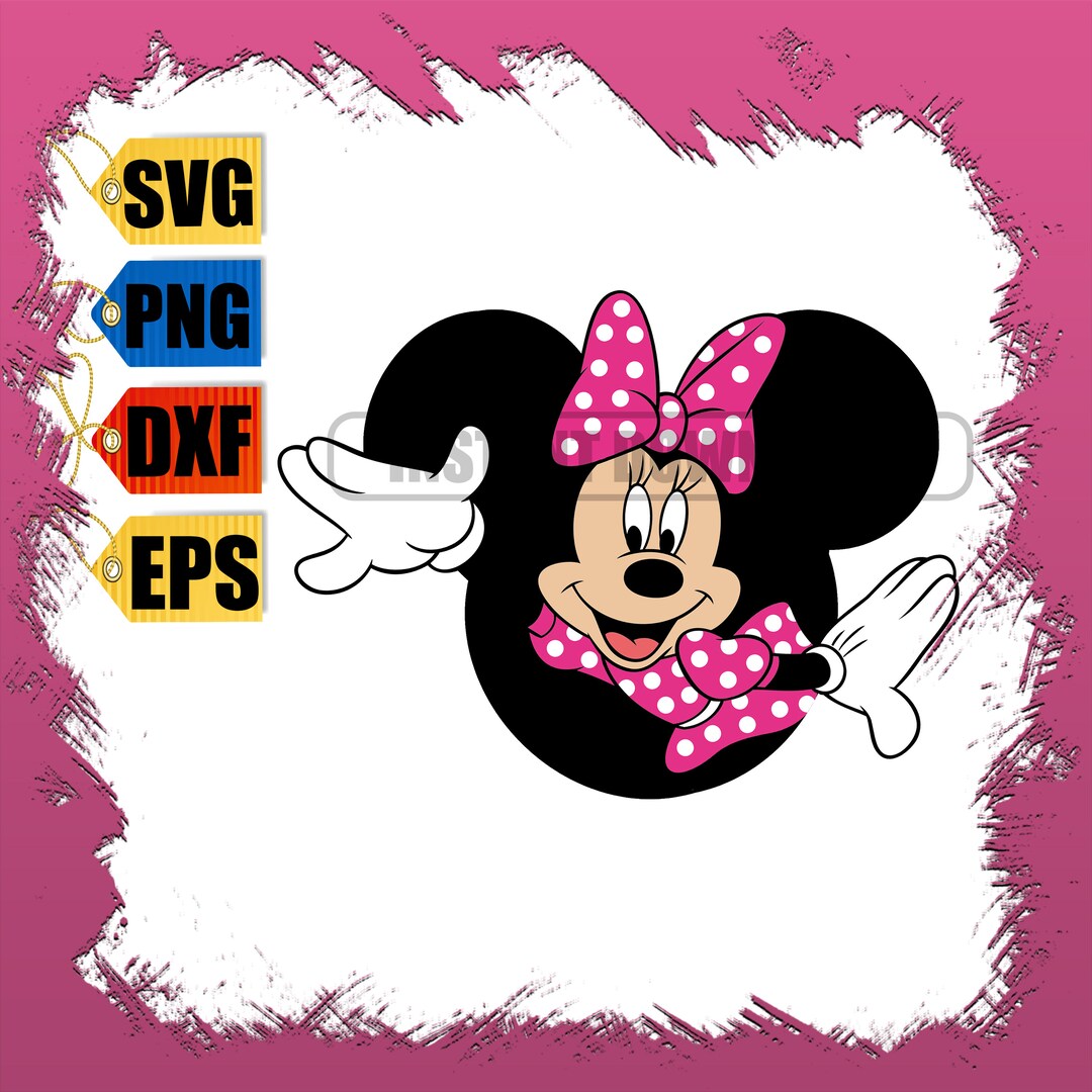 Minnie Mouse Svg, Minnie Mouse Head Svg, Minnie Mouse Clipart, Cutting ...