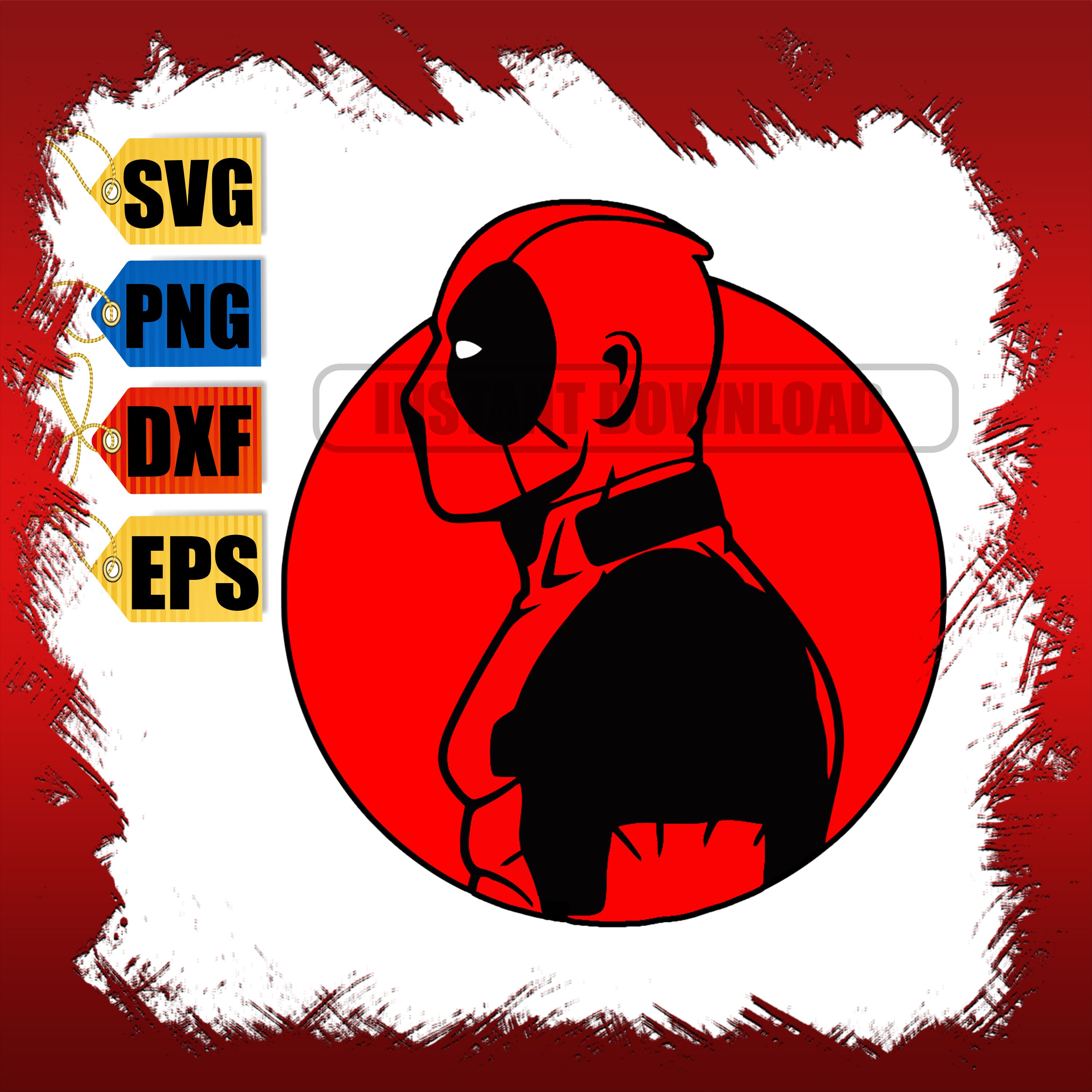 Deadpool Svg Layered ,clipart, Cricut, Digital Vector Cut File, Svg ...