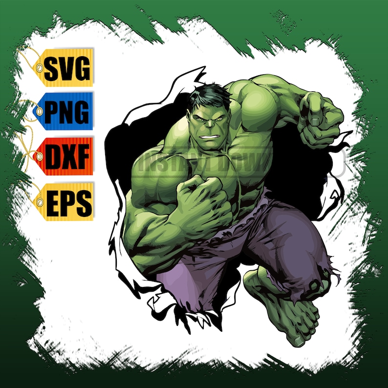 Hulk Svg, Superhero Svg, Instant Download, SVG, PNG, EPS, Dxf, Digital ...