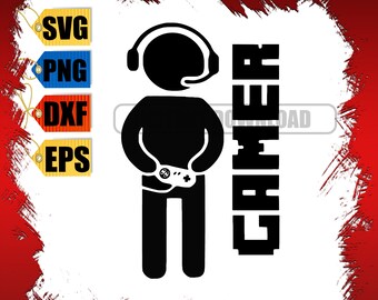 Gamer Svg, Gamer for Tshirt Svg, Gamer Wall Room or Doors, Gamer Decor ...