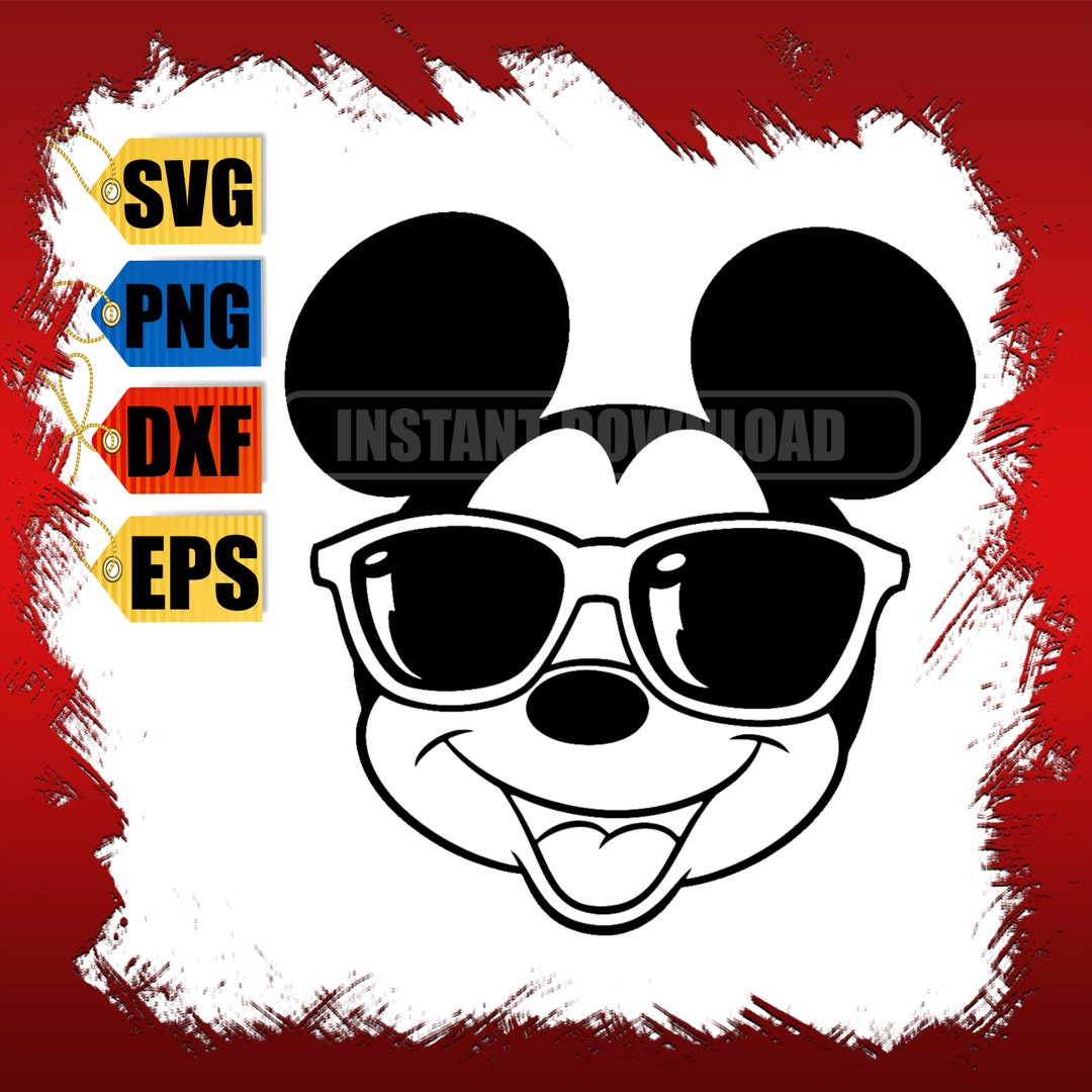 Mickey Sunglasses SVG for Craft Machines Cricut Cameo - Etsy