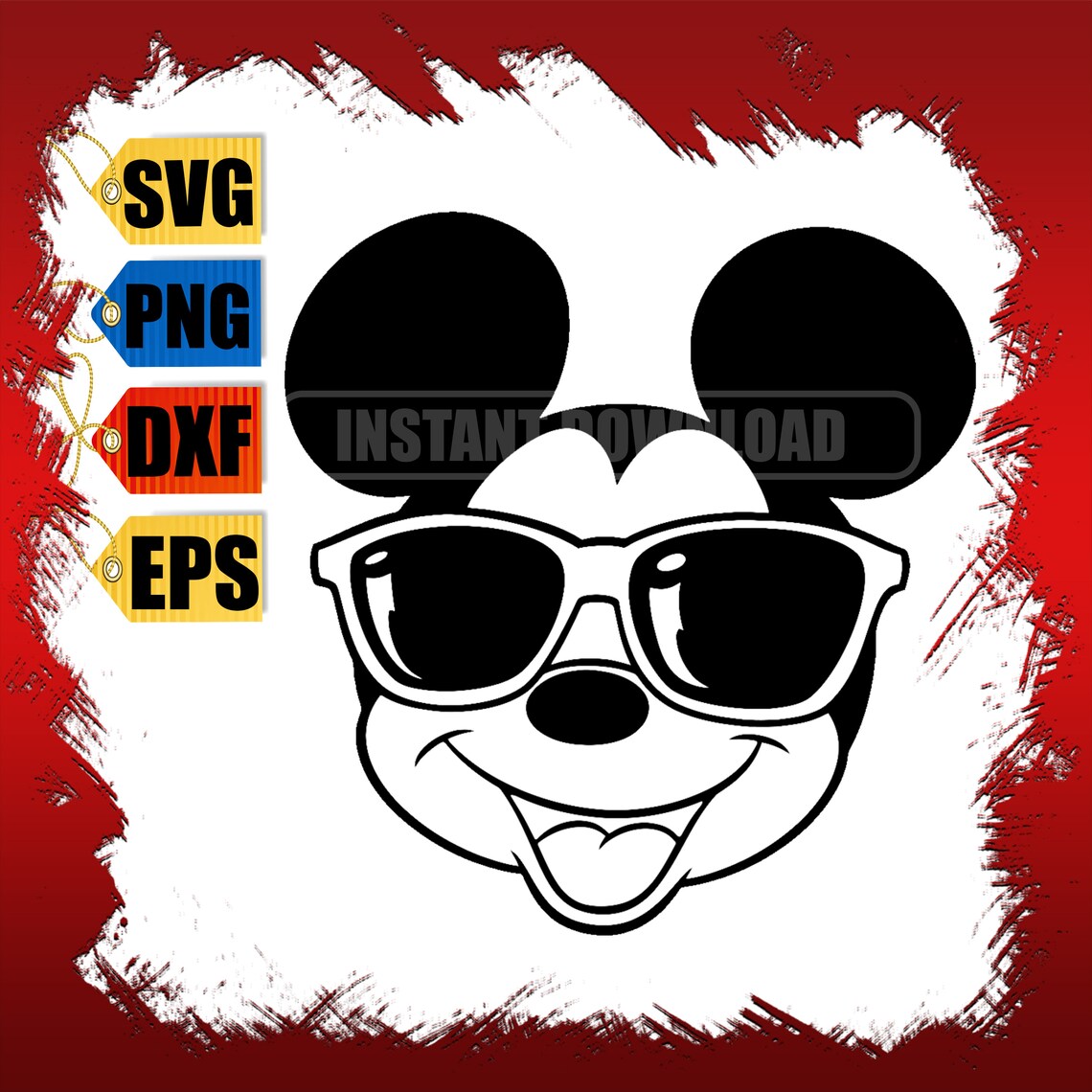 Mickey Sunglasses SVG for Craft Machines Cricut Cameo - Etsy