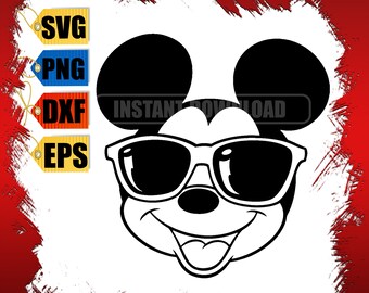Mickey Mouse Sunglasses SVG for Craft Machines Cricut Cameo Silhouette ...