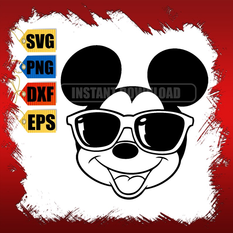 Mickey Sunglasses SVG for Craft Machines Cricut Cameo - Etsy