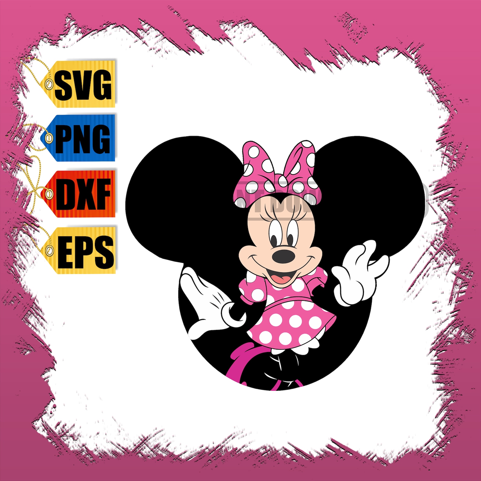 Minnie Mouse Svg, Minnie Mouse Head Svg, Minnie Mouse Clipart, Cutting ...