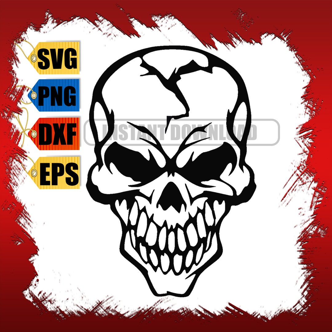 Skull SVG, Skull Clipart, Cut Files, Silhouette, Files for Cricut ...
