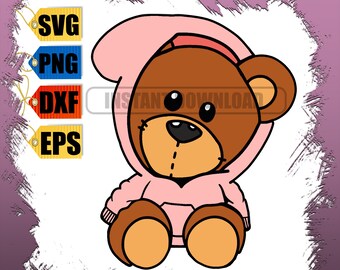 Bear SVG. PNG . Cricut Cut Files, Silhouette, Layered Files. Teddy Bear ...