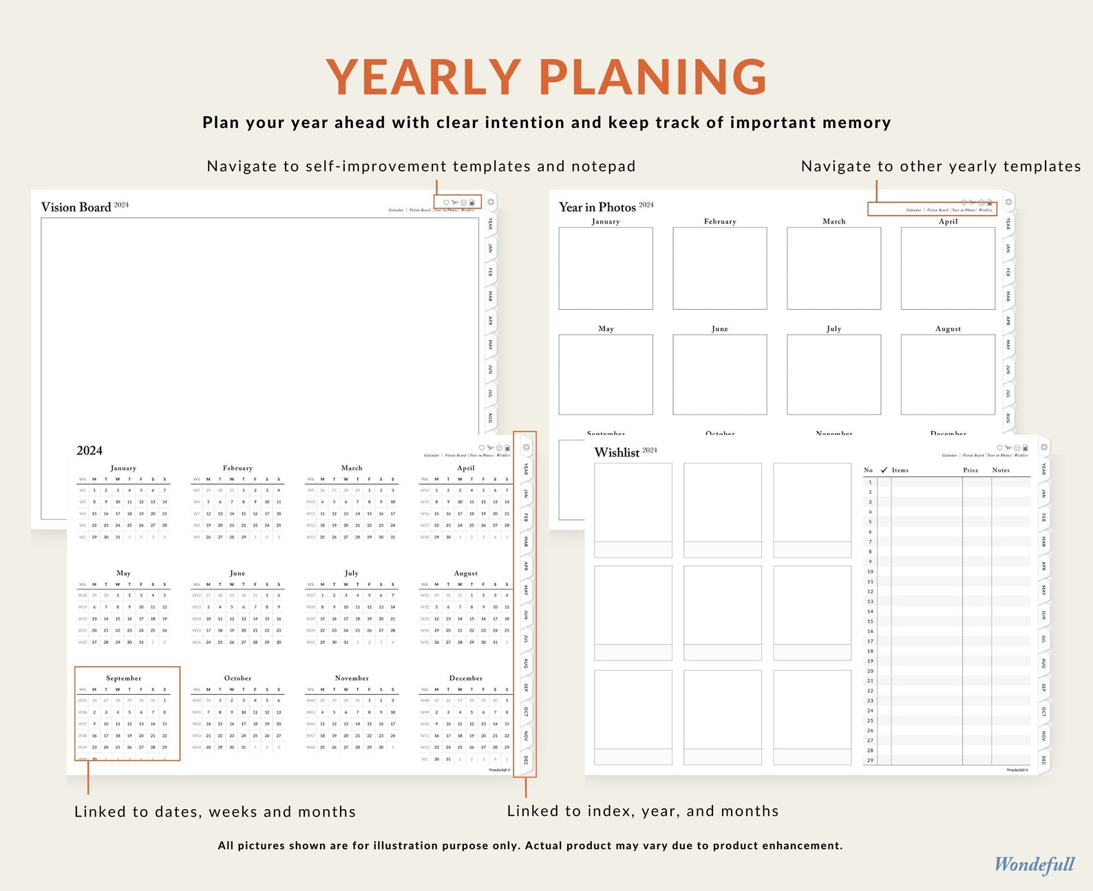 2024 2025 Minimalist Digital Planner, Goodnotes Planner Notability ...