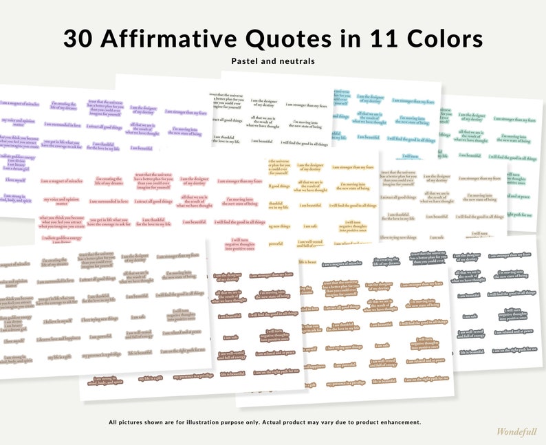 Manifestation Quotes Stickers, Positive Quotes Stickers, Vision Board ...