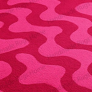 Hand-tufted Wool Rug: Groovy Pink Abstract Waves Carpet - Etsy